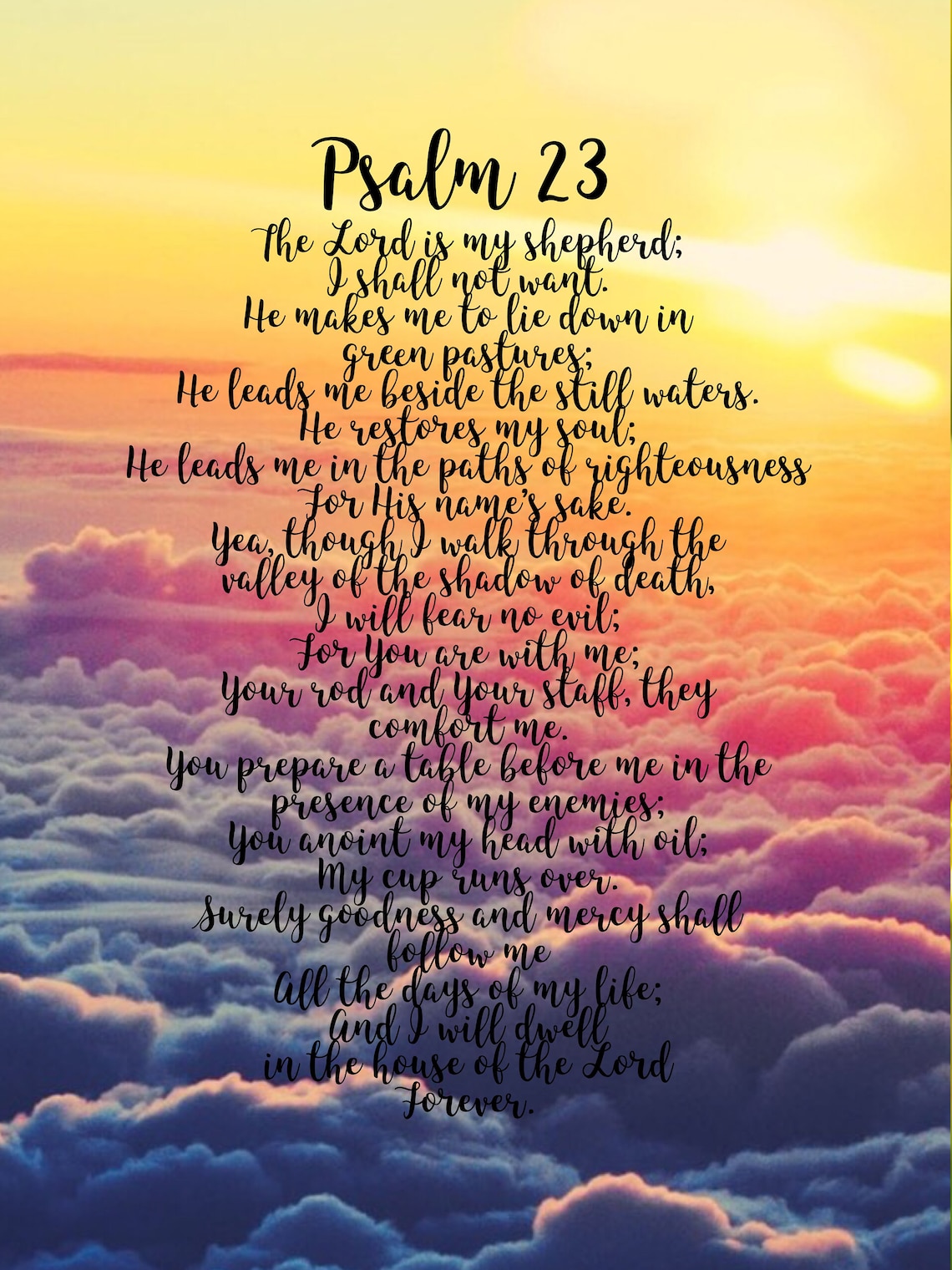 Printable Psalm 23. Bible Art Print. DOWNLOAD. PSALM 23 PRINT. Psalm 23 ...