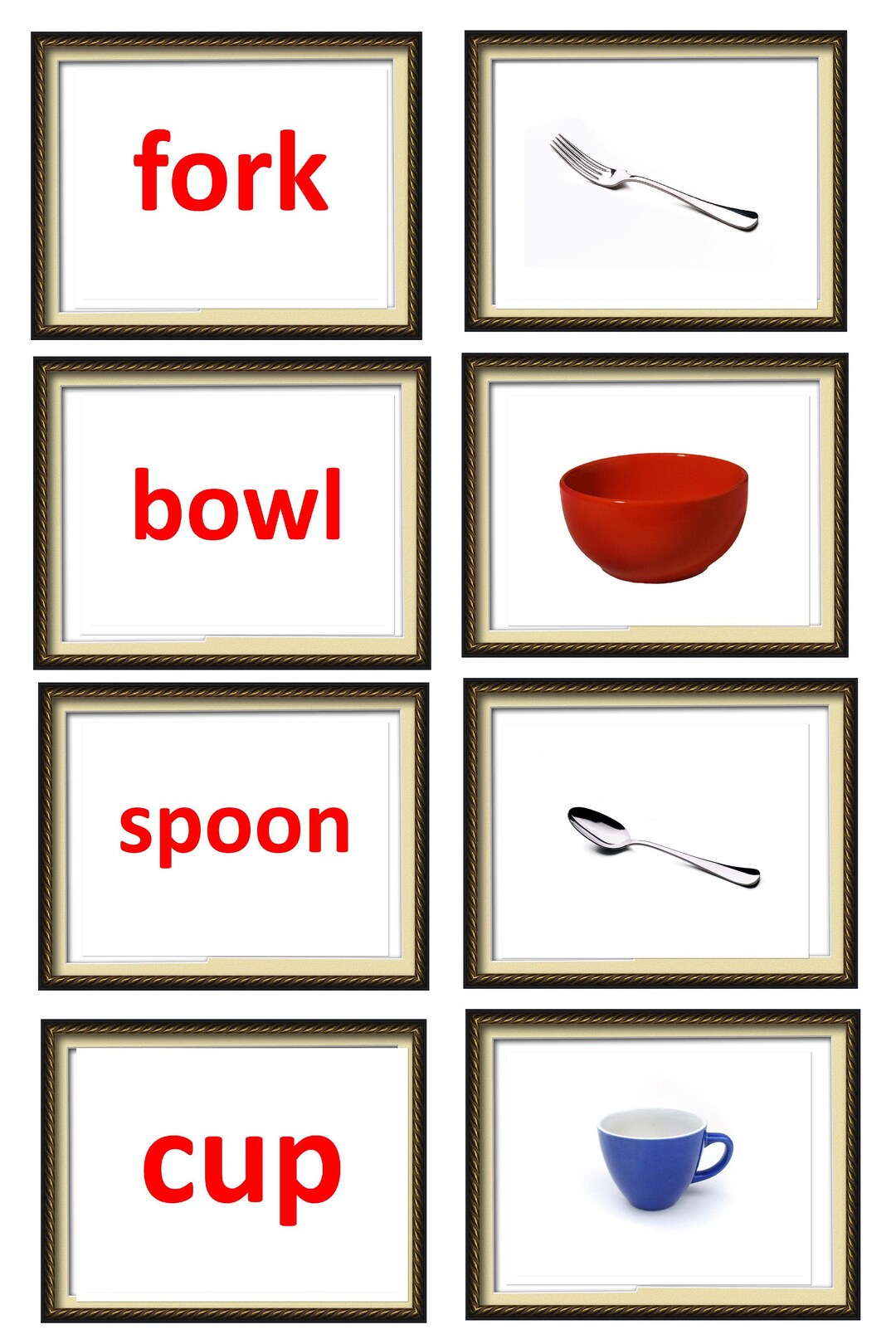 A4 PDF Flash Cards: Things at Home Flashcards. Household Items Flash ...