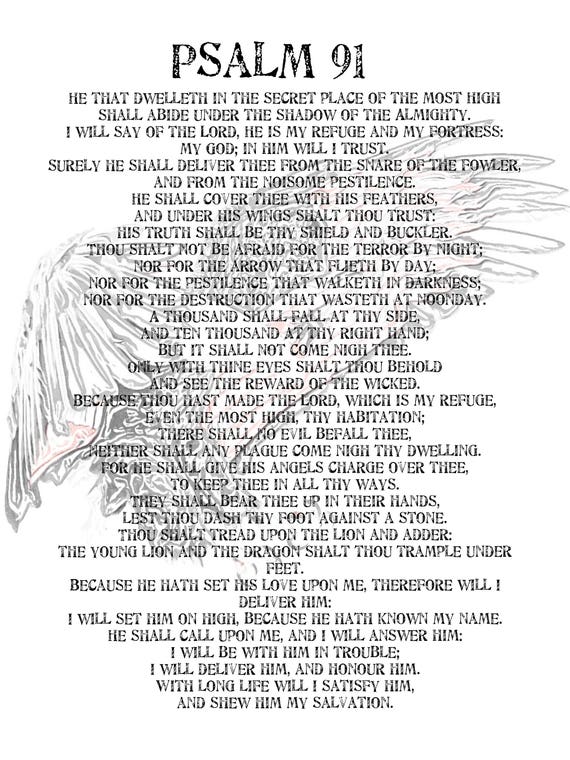Printable Psalm 91 Catholic Version