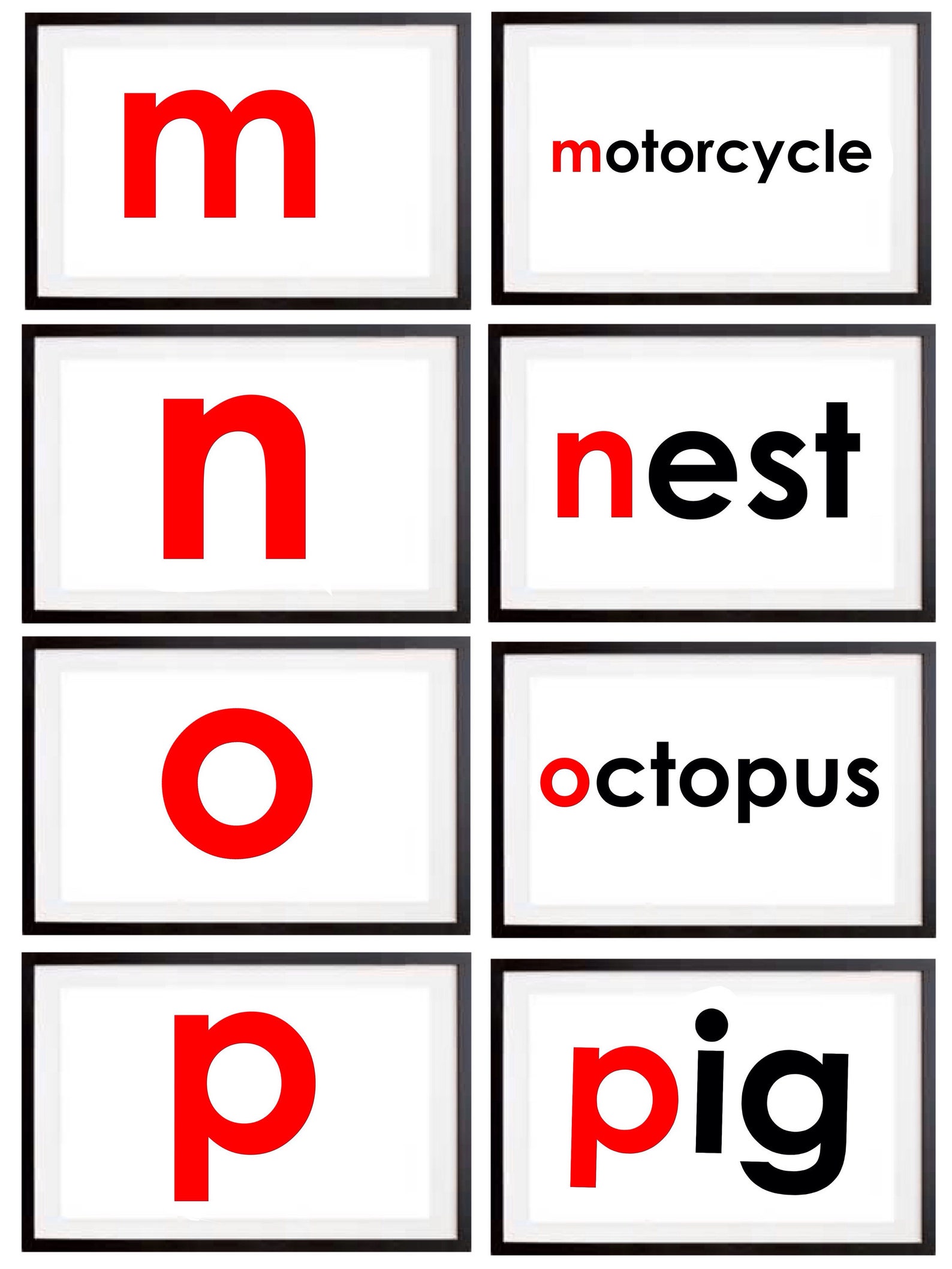 Alphabet A-z Phonics Flashcards. 84 PDF Full A4 Alphabet Flashcards ...