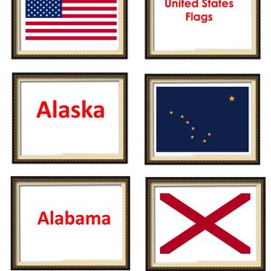 A4 Flash Cards. Printable Flags of the World. United States Flags Flash ...