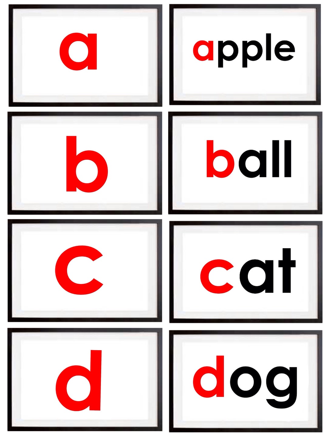 Alphabet A-z Phonics Flashcards. 84 PDF Full A4 Alphabet Flashcards ...