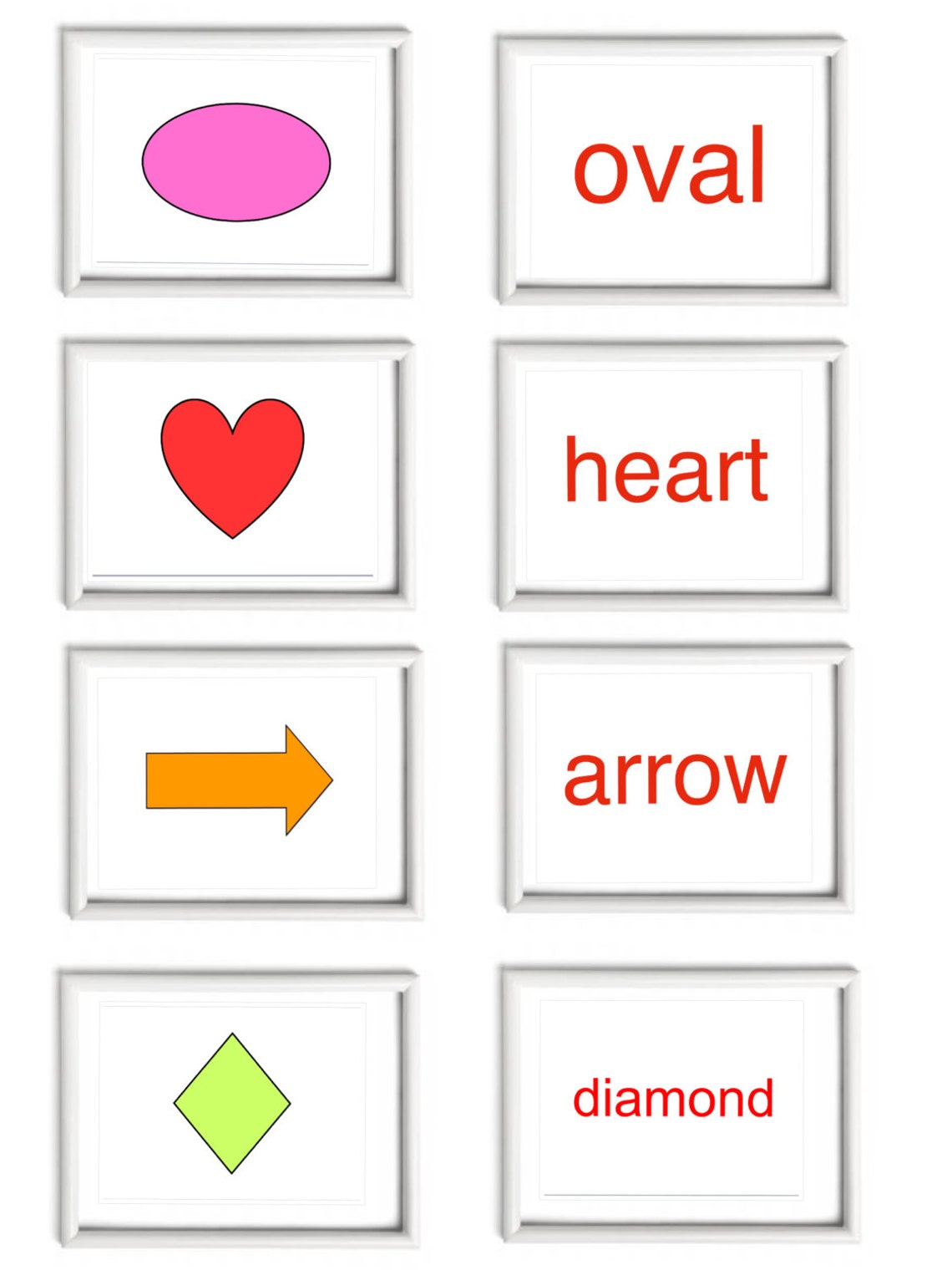 A4 Alphabet Flash Cards. Shapes Flash Cards. Baby Learning Cards. Glenn ...