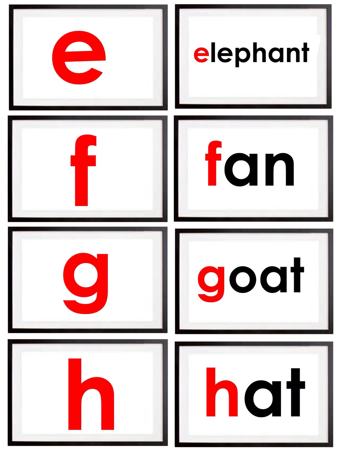 Alphabet A-z Phonics Flashcards. 84 PDF Full A4 Alphabet Flashcards ...