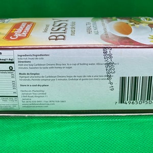 Jamaican Bissy Herbal Tea Bags: All Natural, Grown in Jamaica (24 ...