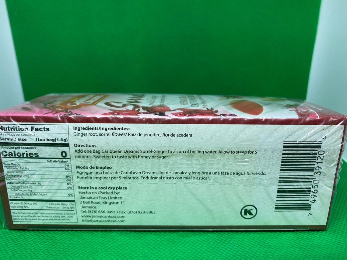 Jamaican Sorrel & Ginger Tea Grown Locally and Packaged in | Etsy