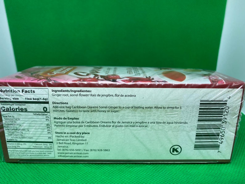 Jamaican Sorrel & Ginger Tea, Grown Locally and Packaged in Jamaica - Etsy