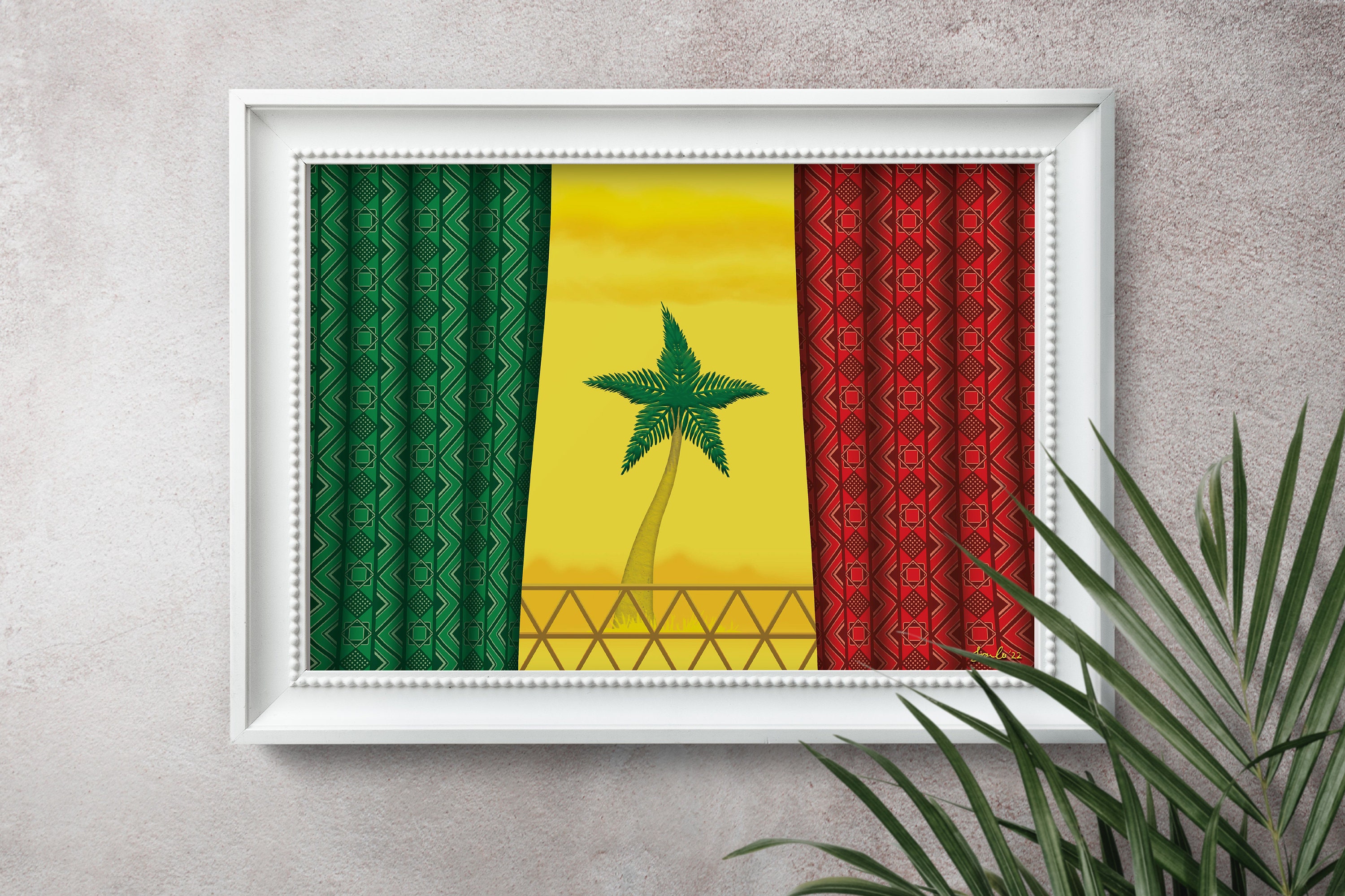 Senegal Flag Art Print: Modern Wall Decor - Etsy