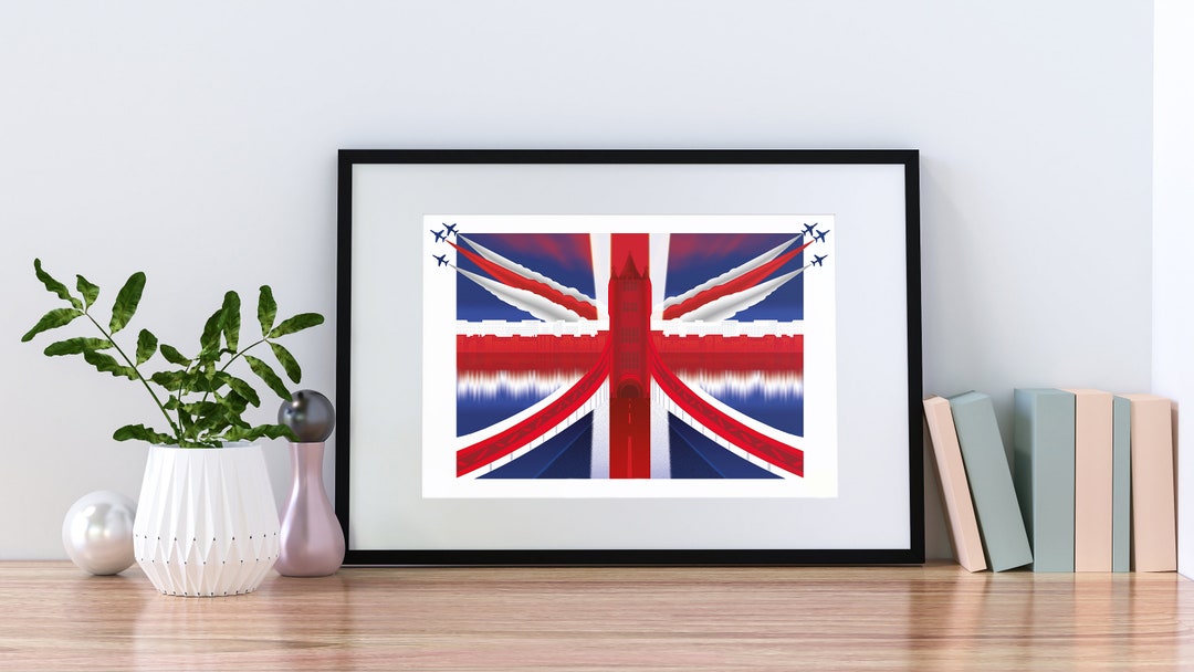 British Flag Print, UK Flag Art, Wall Art, A2, A3 and A4 Flag, Wall ...