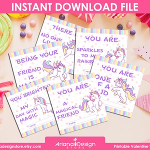 Unicorn Friendship Cards, Unicorn Compliment Cards, Unicorn Kindness ...