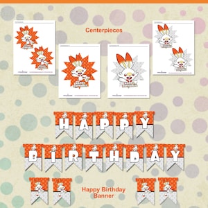 Scorbunny Party Decorations Scorbunny Printable Birthday - Etsy