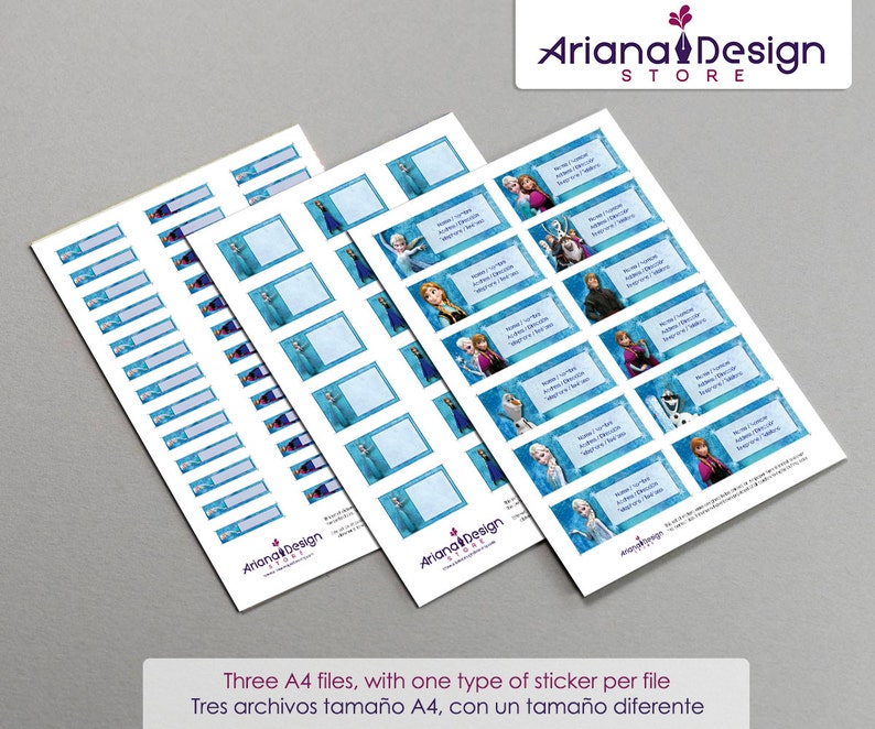 Frozen Personalized Name Tags Frozen School Stickers | Etsy