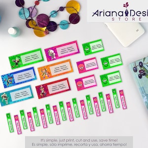 Splatoon Name Tags Splatoon 2 School Stickers Splatoon Labels Splatoon ...