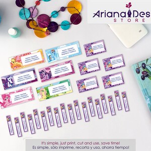 Pony Personalized Name Tags Little Pony School Stickers - Etsy