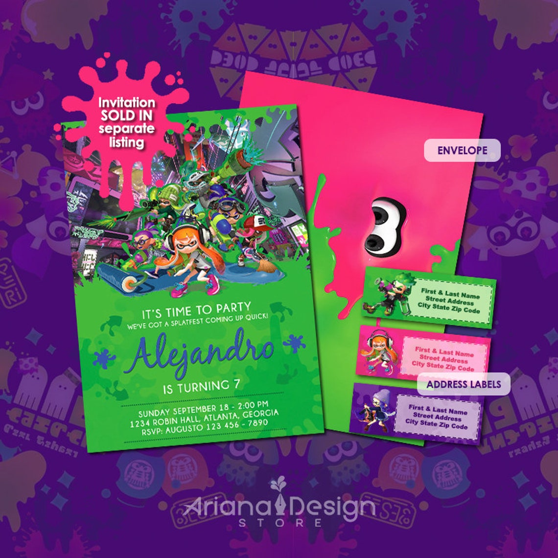 Splatoon Party Decorations Splatoon Birthday Party - Etsy