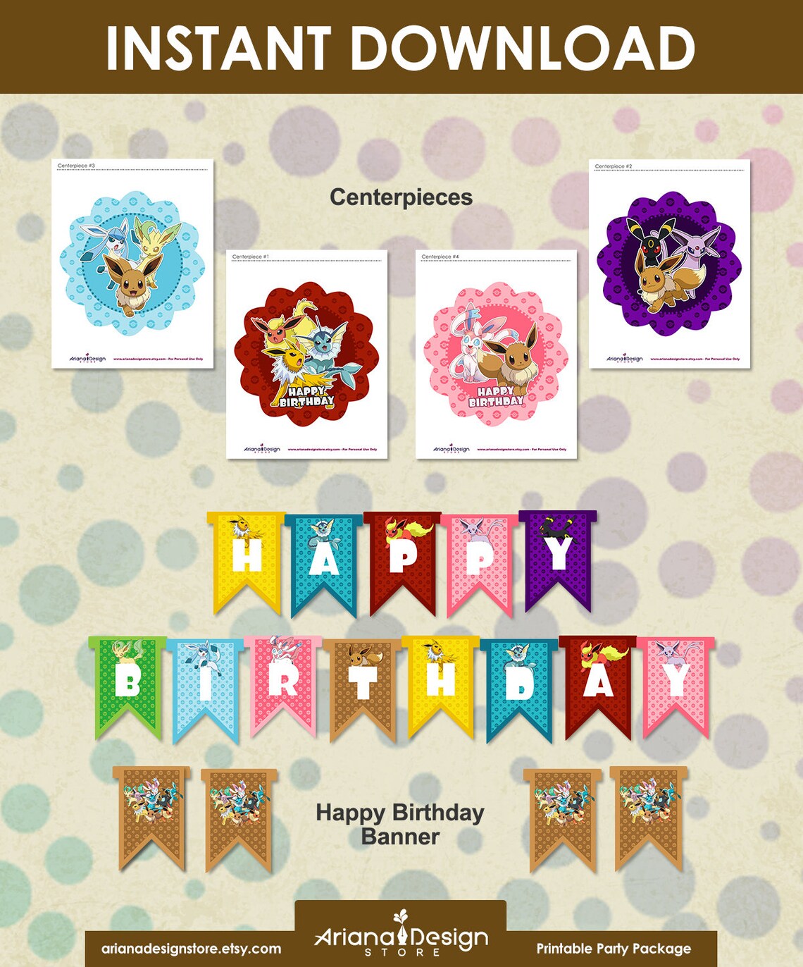 Evolutions Party Decorations | Evolutions Printable Birthday Party ...