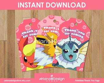 Evolutions Party Printable Thank You Tags Evolutions Party Cards ...