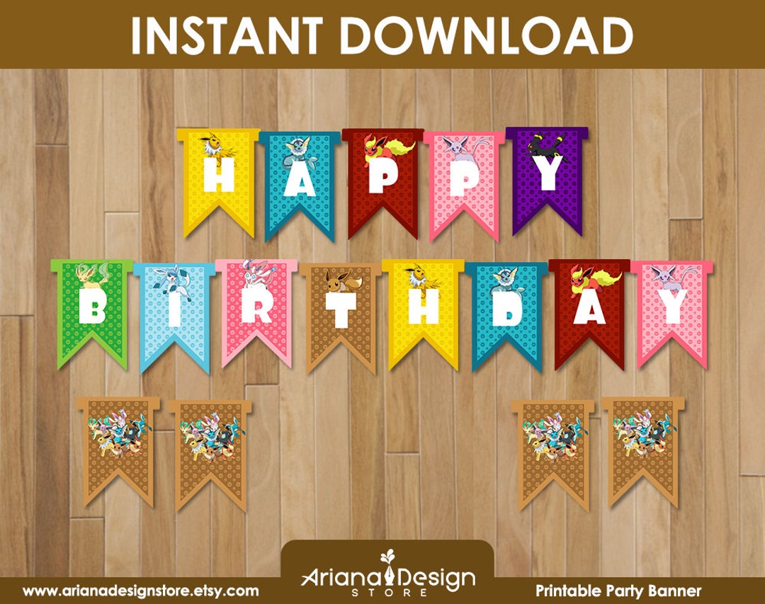 Evolutions Birthday Banner | Evolutions Party Banner | Evolutions ...