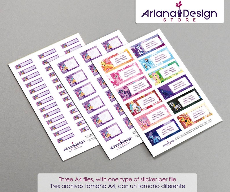 Pony Personalized Name Tags Little Pony School Stickers - Etsy