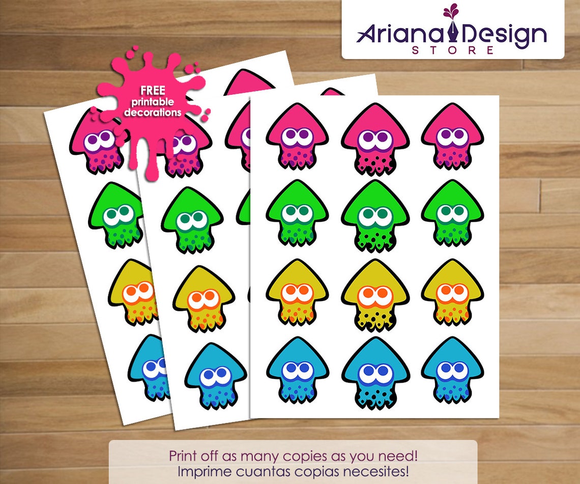 Splatoon Party Decorations Splatoon Birthday Party - Etsy