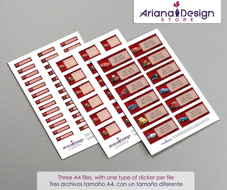 Cars Personalized Name Tags Cars School Stickers Cars | Etsy