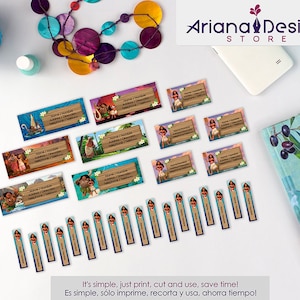 Moana Personalized Name Tags Moana School Stickers Moana Labels Moana ...