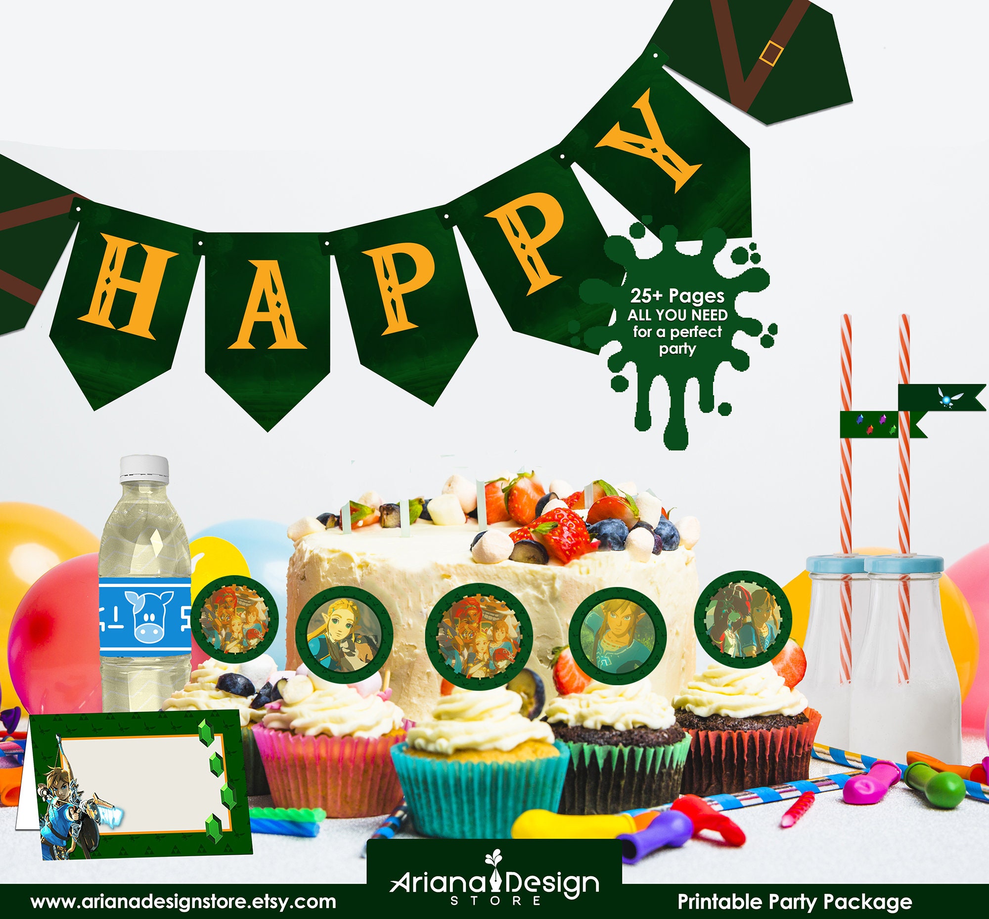 Legend of Zelda Party Decorations Legend of Zelda Printable | Etsy