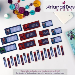 Avengers Personalized Name Tags Avengers School Stickers | Etsy