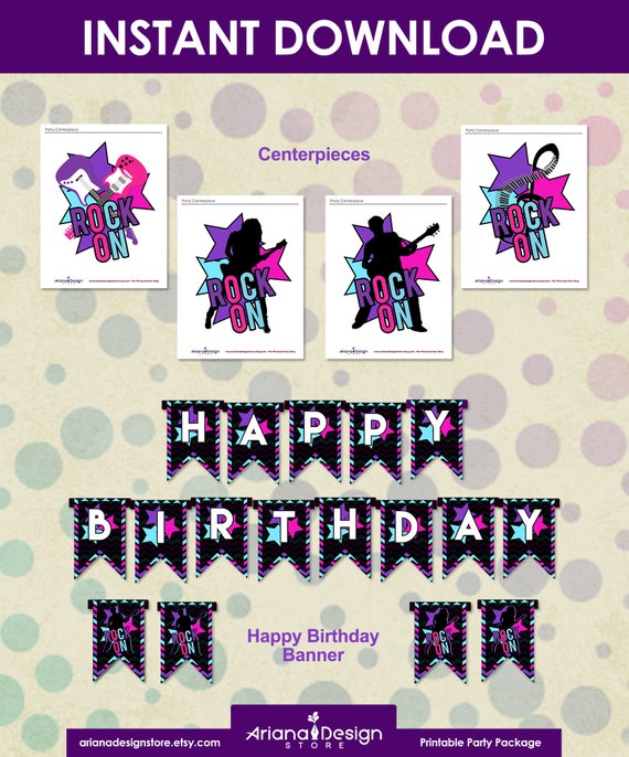 Girls Rock Star Party Printables Rock Star Birthday Party Ideas For