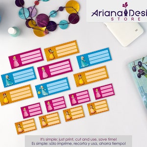 Princess Peach School Labels, Rosalina Name Tags, Princess Daisy School ...