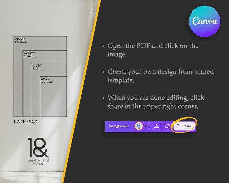 Wall Art Size Guide, Frame Size Guide, Print Size Guide, Comparison ...