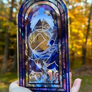 Kaeya and Diluc Wolf 6 Inch Standees Dawn and Dusk Wolves Stained Glass ...