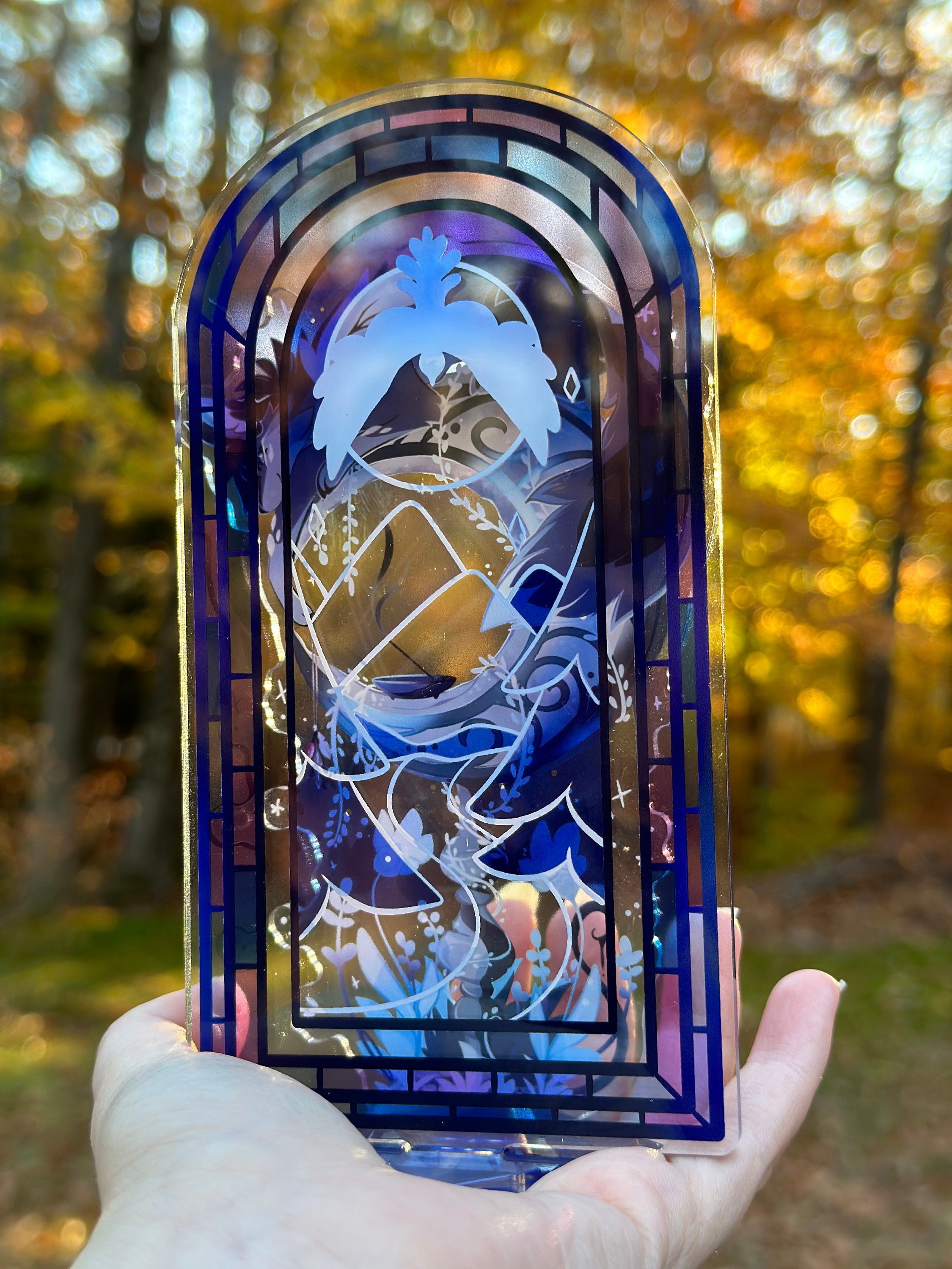 Dawn and Dusk Wolves 6 Inch Standees - Stained Glass Style Acrylic ...