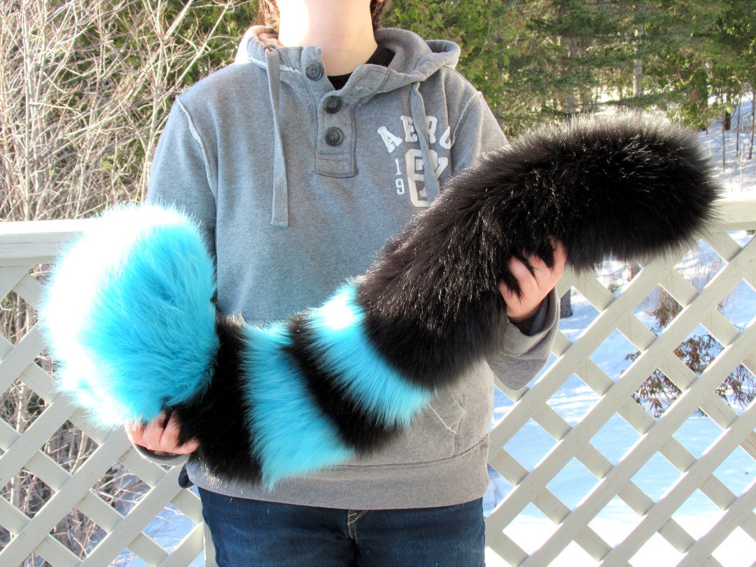 Any Color Fluffy Furry Tiger Tail Big Cat Feline Fursuit Tail Stripes ...