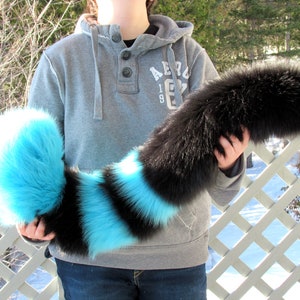 Any Color Fluffy Furry Tiger Tail Big Cat Feline Fursuit Tail Stripes ...