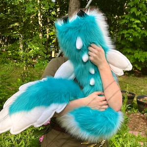 Any Color Luxury Dutch Angel Dragon Fursuit Tail - Soft Minky Spikes ...