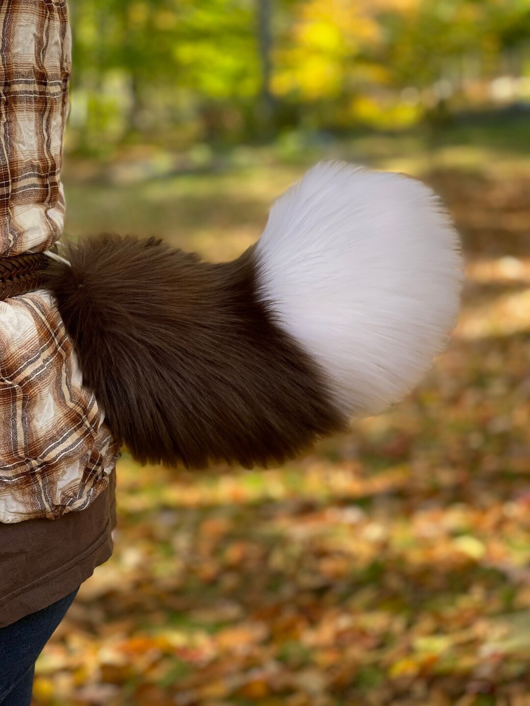 Any Color Fluffy Furry Perky Bouncy Wolf or Fox Tail Cosplay Fursuit ...