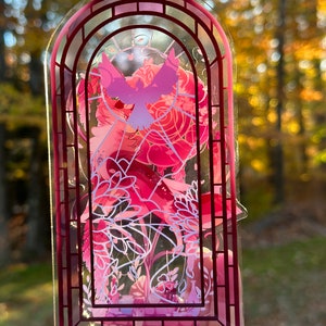 Kaeya and Diluc Wolf 6 Inch Standees Dawn and Dusk Wolves Stained Glass ...