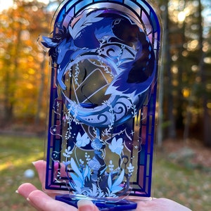 Kaeya and Diluc Wolf 6 Inch Standees Dawn and Dusk Wolves Stained Glass ...