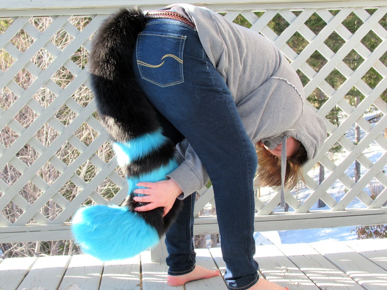 Any Color Fluffy Furry Tiger Tail Big Cat Feline Fursuit Tail Stripes ...