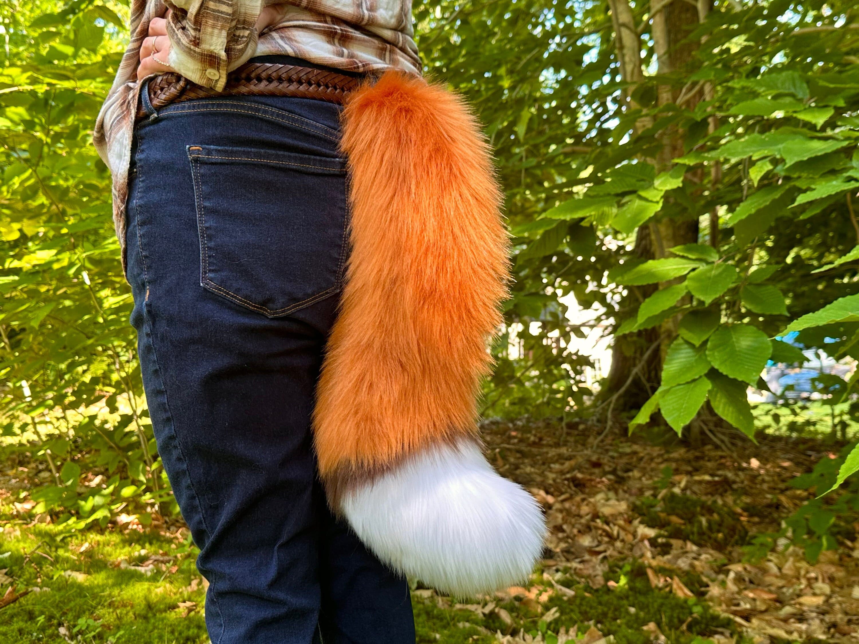 Any Color Fluffy Furry Fox Tail - Cosplay Wearable Fursuit Therian - Etsy