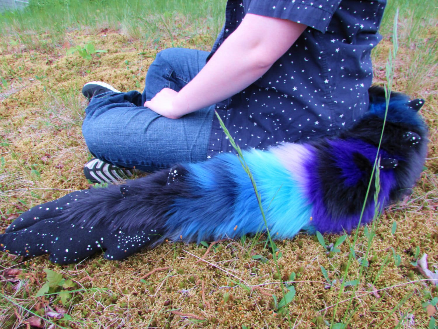 Galaxy Angel Dragon Tail Fluffy Furry Fursuit Tail Space Extra | Etsy