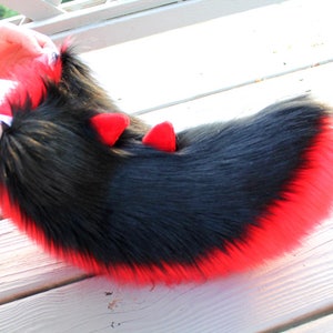 Fluffy Furry Any Color Bouncy Dragon Tail Extra Plush Minky Spikes Cute ...