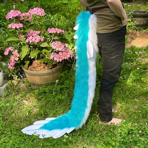 Any Color Luxury Dutch Angel Dragon Fursuit Tail - Soft Minky Spikes ...
