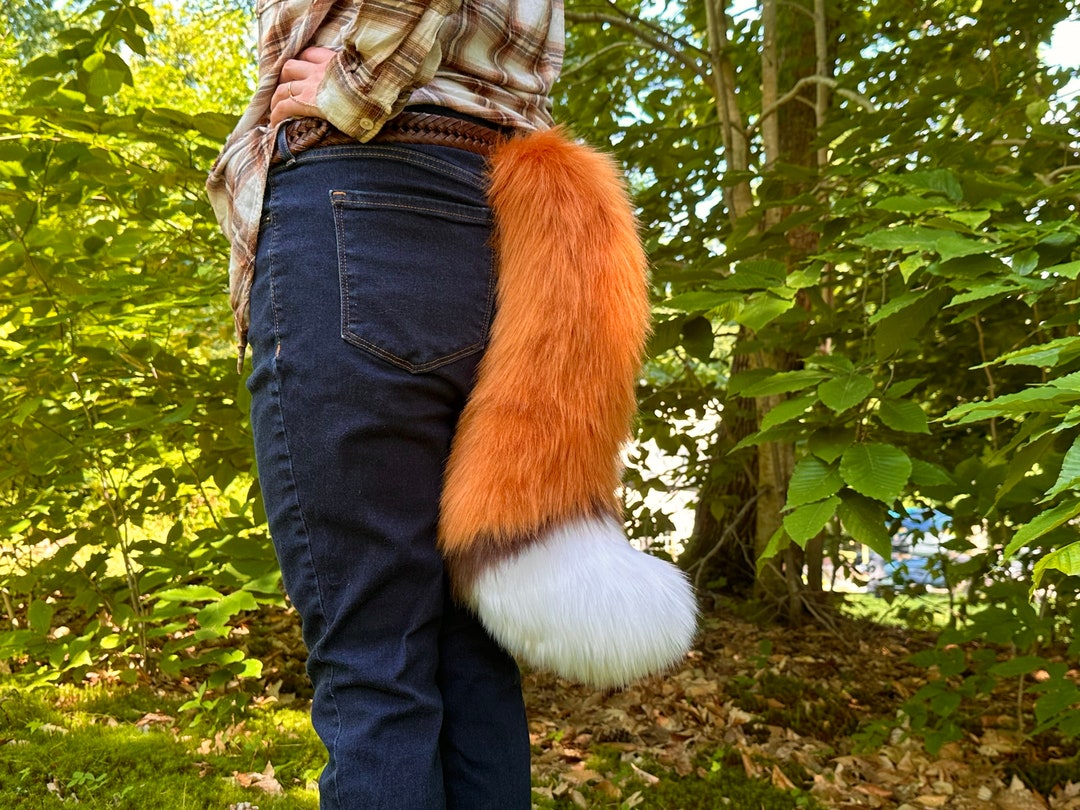 Any Color Fluffy Furry Fox Tail - Cosplay Wearable Fursuit Therian - Etsy