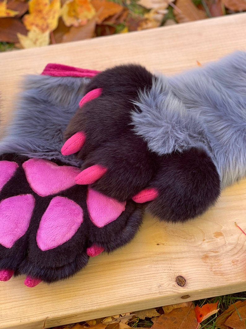 Fluffy Custom Fursuit Handpaws Soft Squishy Minky Toebeans - Etsy