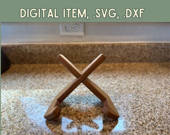 Digital File Cutting Board Display Stand Laser Cutter - Etsy