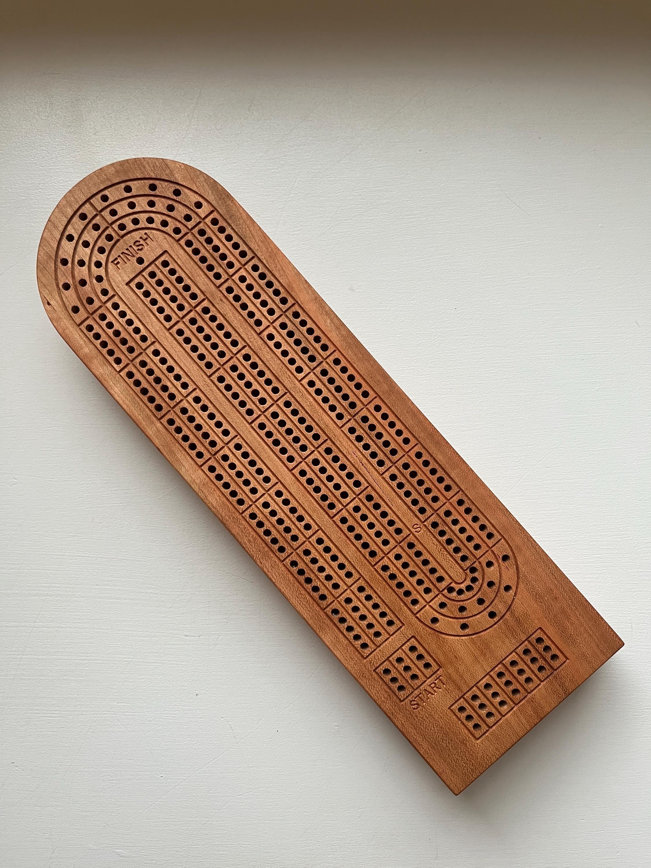 Cribbage Board CNC File: 3-track Board Game With Storage .SVG and .DXF ...