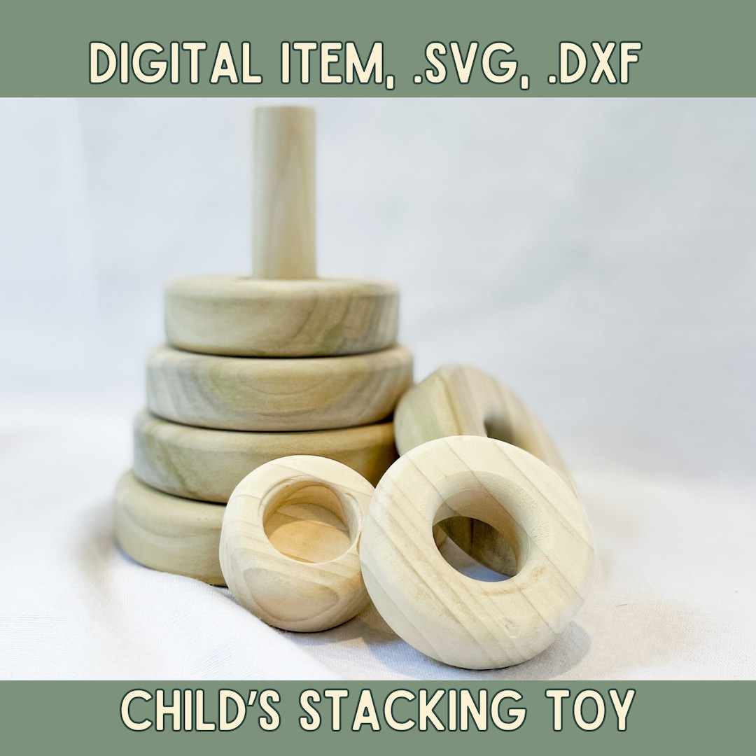 Kids Stacking Toy CNC File | Childs Toy | Game for Family | Numbers and ...
