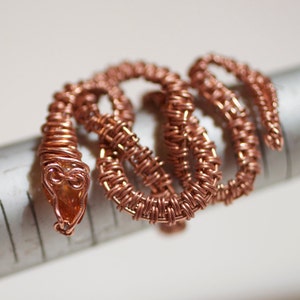 TUTORIAL Adjustable Serpent Ring, Wire Wrap Serpent Ring, Wire Weave ...